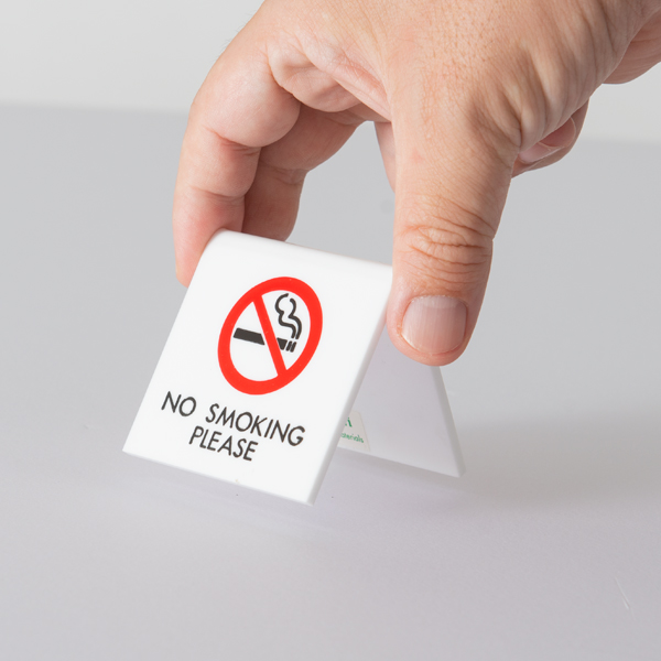 卓上 禁煙席プレート アクリルホワイト UP662-4 NO SMOKING - 調理器具のSHOKUBI