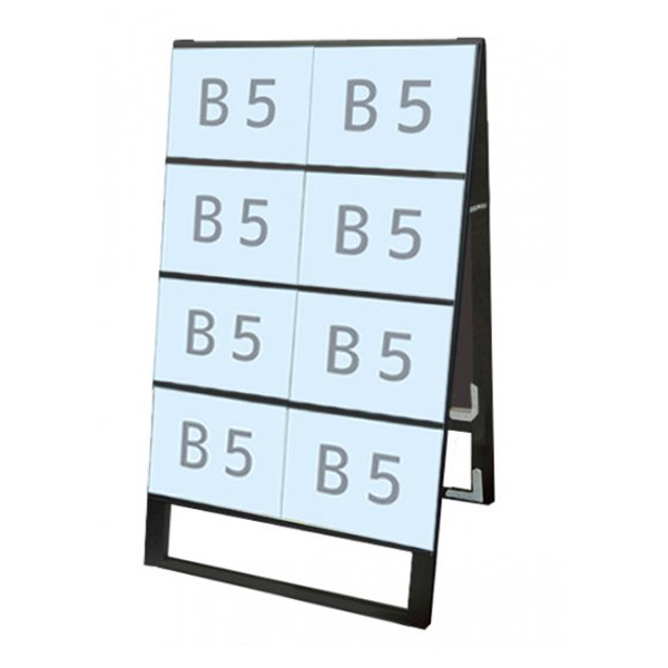 カードケーススタンド看板 黒 両面 BCCSK-B5Y16R B5横2列4段 - 調理器具のSHOKUBI