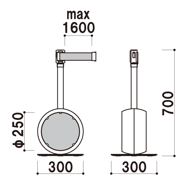 ベルトパーテーション CS-77 白/青ベルト - 調理器具のSHOKUBI