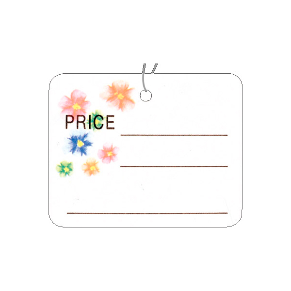 ササガワ(タカ印) 糸付き提札 角丸四角型 PRICE 500枚入 18-3553 - 調理器具のSHOKUBI