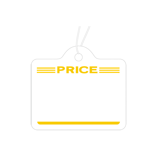 糸付き提札 カバン型 金箔 PRICE 500枚入 18-1922 - 調理器具のSHOKUBI