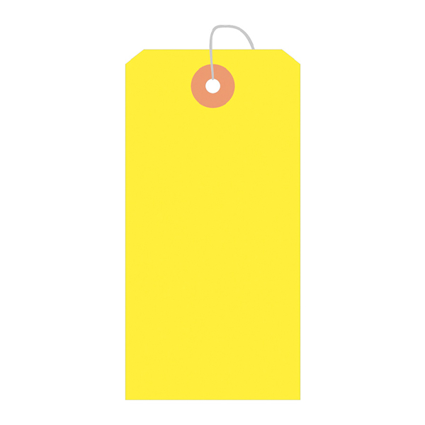 ササガワ(タカ印) 荷札 一穴 大 1000枚入 25-144 黄 - 調理器具のSHOKUBI