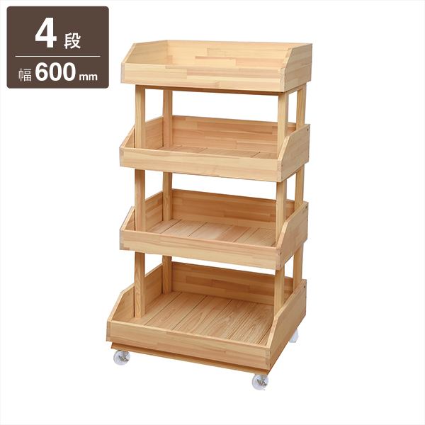 PAタワーラック [積み重ね式商品販売棚] PA-604 4段 W600 - 調理器具のSHOKUBI
