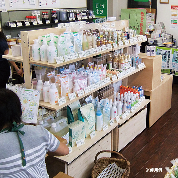 片面ナチュラル陳列棚 NW-90R - 調理器具のSHOKUBI