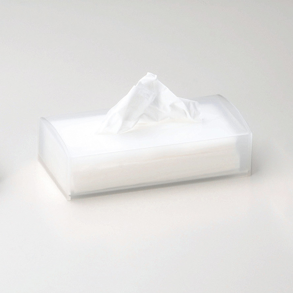アクリル ティッシュBOX 乳半マット TC-60 大 - 調理器具のSHOKUBI
