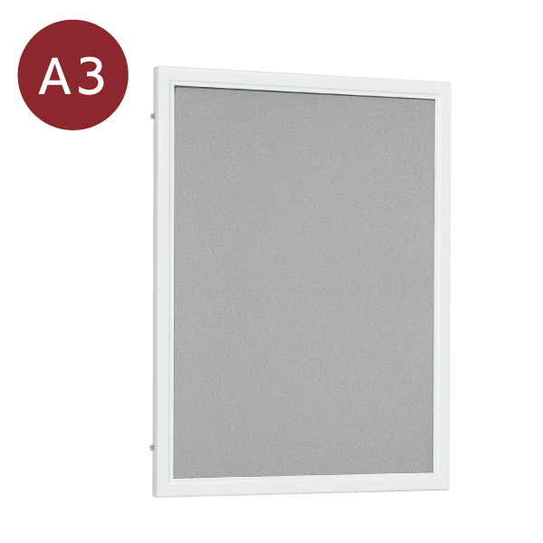 壁面掲示板 ホワイト/マグネットクロス仕様 ライトグレー 屋外用 6617 W A3 - 調理器具のSHOKUBI