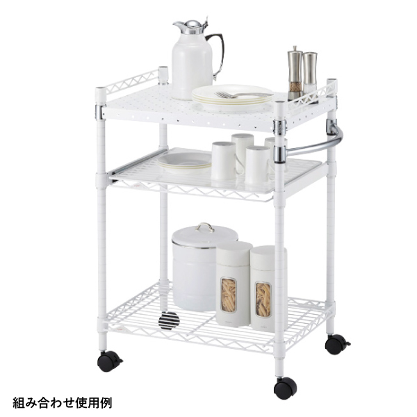 エレクター ベーシックシリーズ サイドハンドル クローム BSD14 350mm用 - 調理器具のSHOKUBI