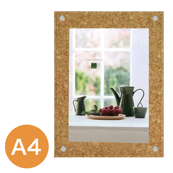 カラーボードフレーム A4サイズ コルク - 調理器具のSHOKUBI