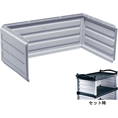 キャンブロ KDユーティリティカート BC340KD用 シェルフパネルセット BC340KDP スペックルグレー - 調理器具のSHOKUBI