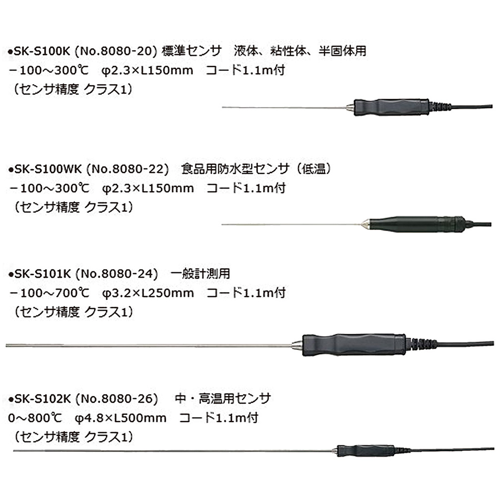 デジタル温度計SK-1260用温度センサー 標準センサSK-S100K - 調理器具のSHOKUBI