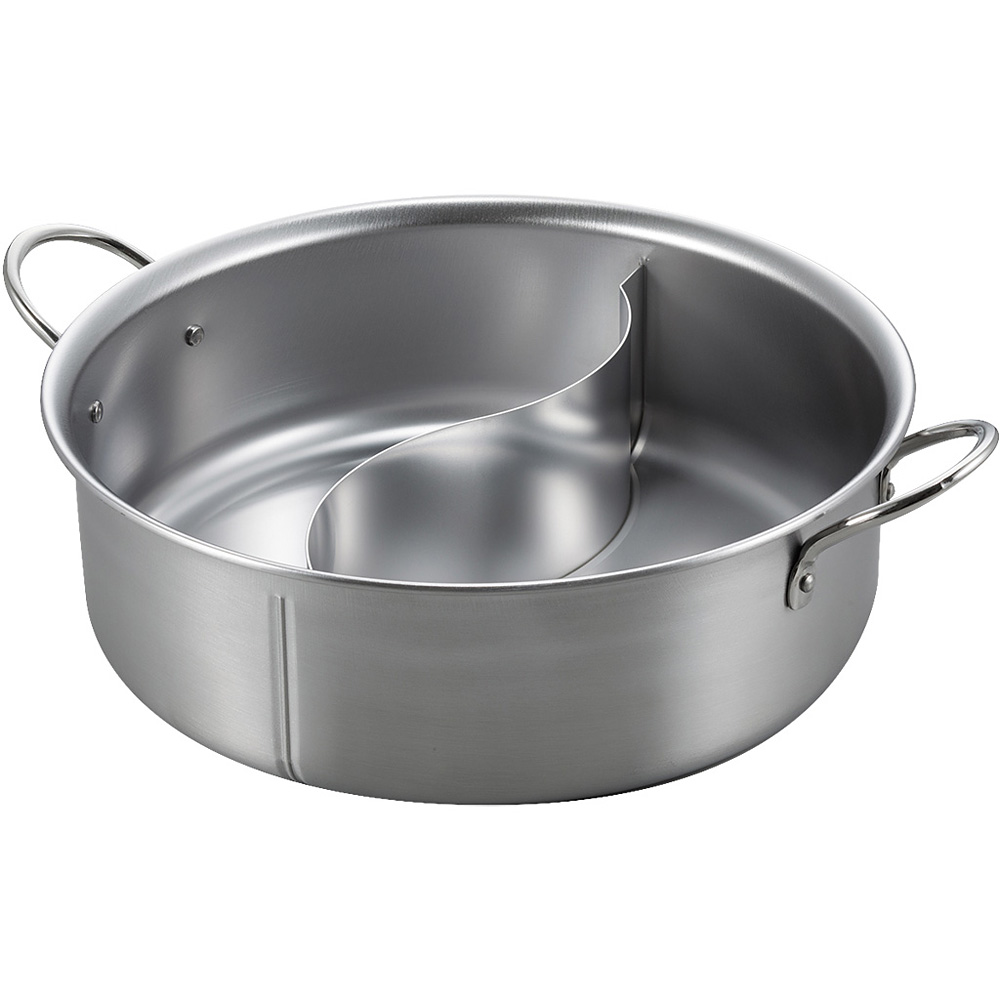 カンダ 18-0 ステンレス IH対応2層火鍋 26cm 鍋 930 - 調理器具のSHOKUBI