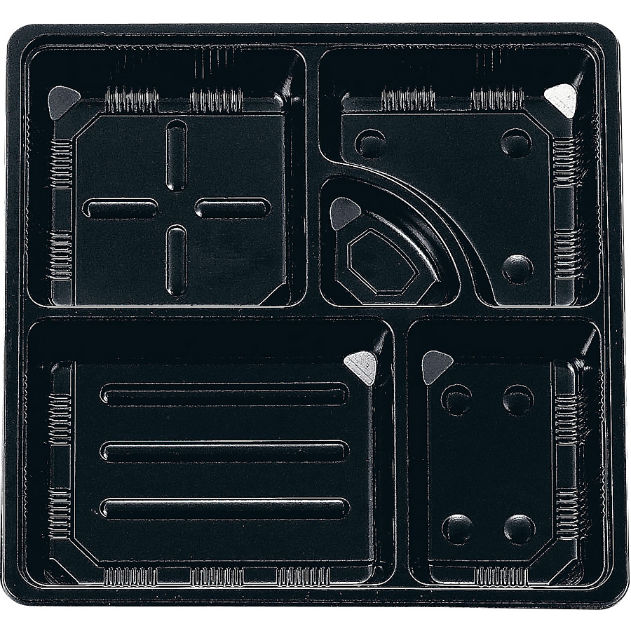 タカギ産業 夢彩ごぜんボックス TSR-BOX 50枚入り 中仕切 80-80 黒1 - 調理器具のSHOKUBI