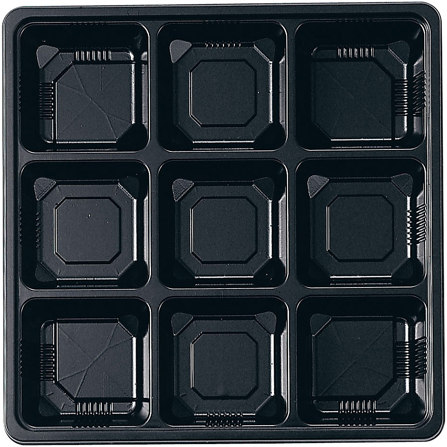 タカギ産業 夢彩ごぜんボックス TSR-BOX 50枚入り 中仕切 80-80 黒2 - 調理器具のSHOKUBI