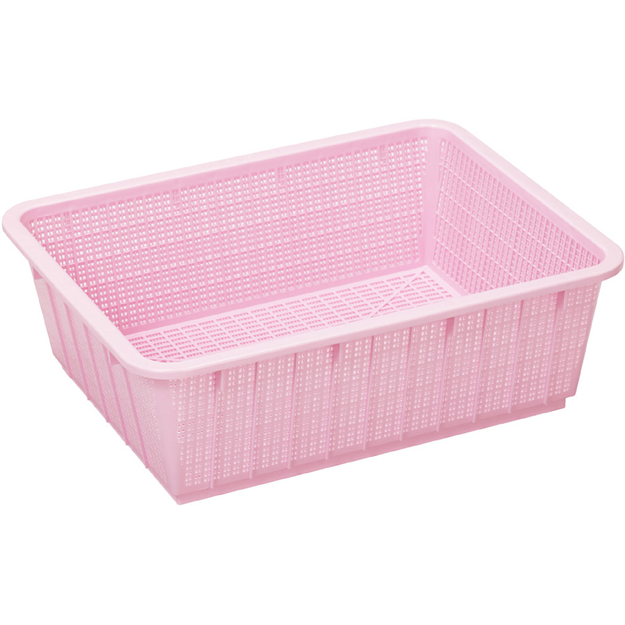 新輝合成 トンボ 抗菌カラー角ざる 54型 ピンク - 調理器具のSHOKUBI