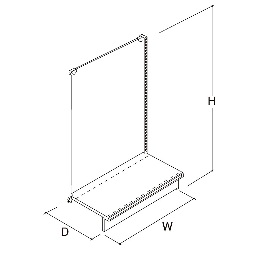 E片面 連結 ボード仕様W750×D510mm EB-K224KC H2400mm - 調理器具のSHOKUBI