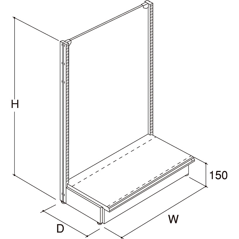 三洋スーパースタンド Eシリーズ E片面 単体 ボード仕様 W925×D560mm EB-K315LS H1500mm - 調理器具のSHOKUBI