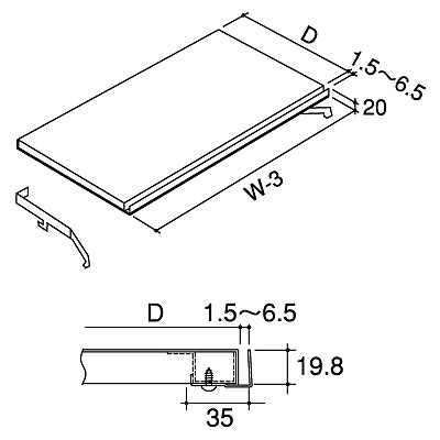 溝付ステージ棚セット NO-SRG445N W1200×D450mm - 調理器具のSHOKUBI