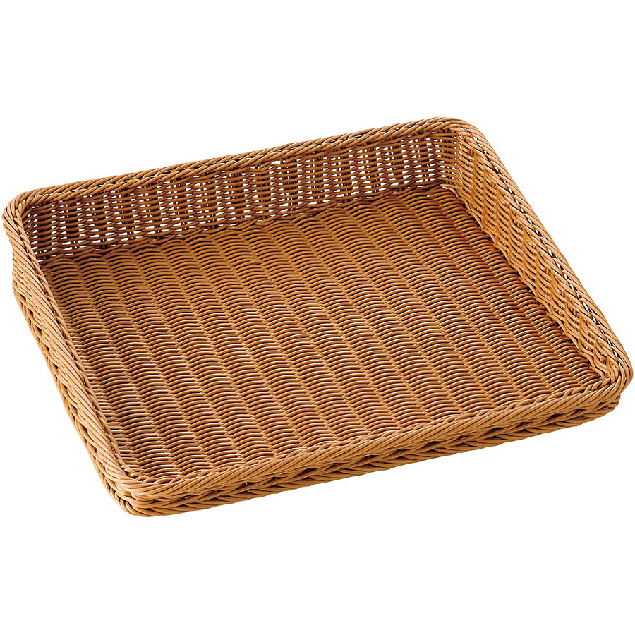 樹脂製ディスプレイバスケット 傾斜型 ブラウン 45型 35号 - 調理器具のSHOKUBI