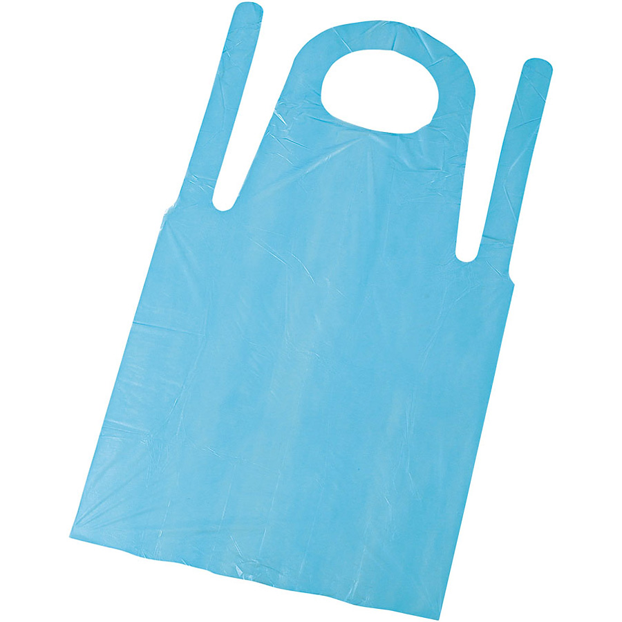 使い捨て エプロン20 バイオマス 50枚入 Mサイズ ブルー - 調理器具のSHOKUBI