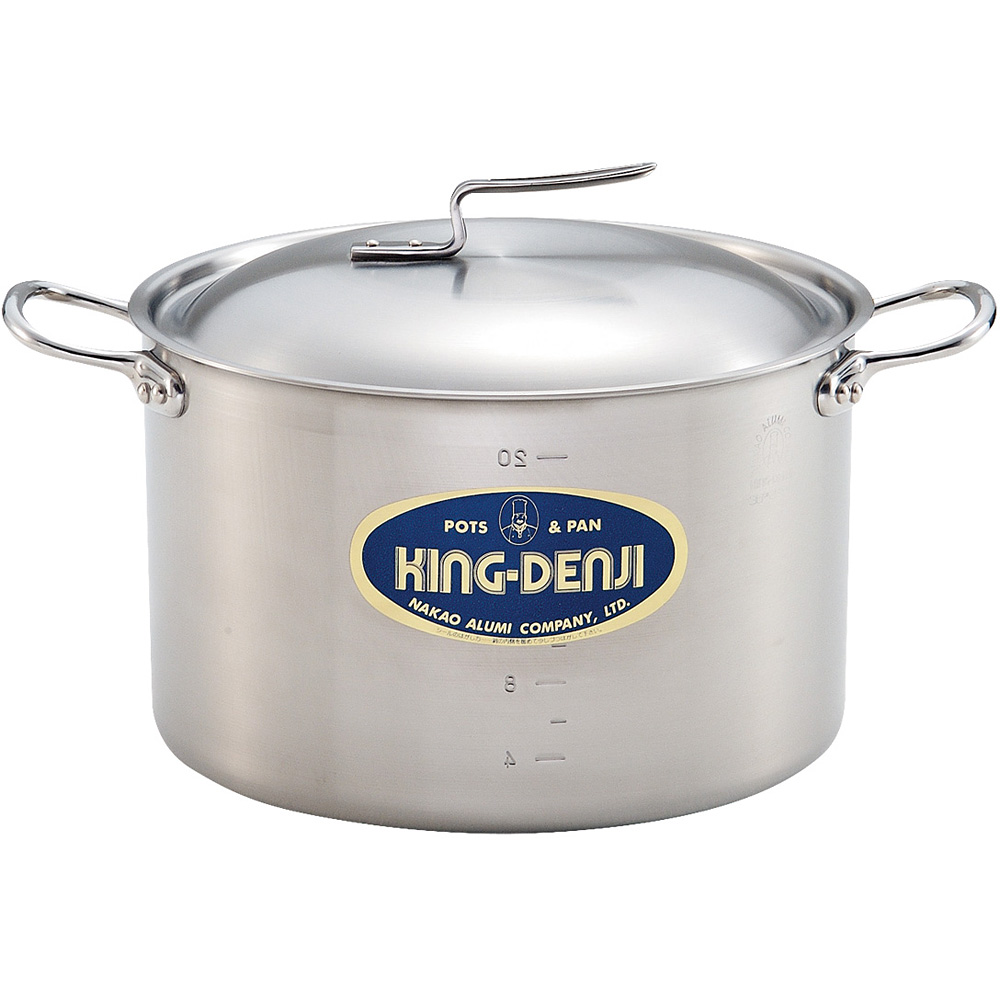 中尾アルミ製作所 ニューキングデンジ半寸胴鍋 27cm 10.0 - 調理器具のSHOKUBI