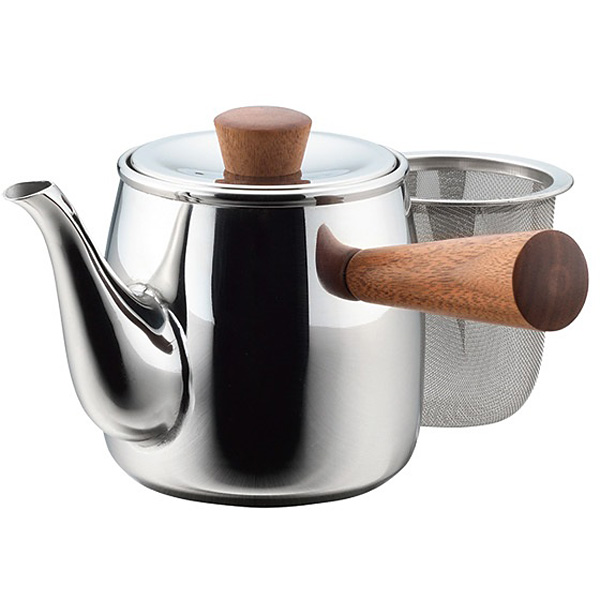 宮崎製作所 18-8 ステンレス 急須 0.38リットル CHA-1 かがみ - 調理器具のSHOKUBI