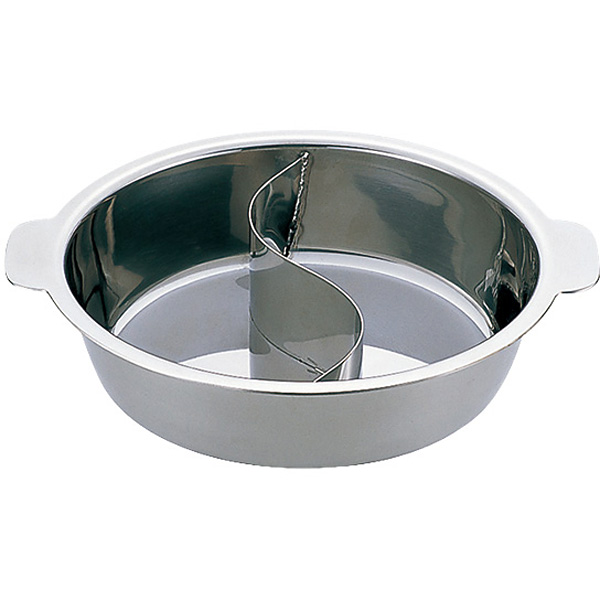 三宝産業 YUKIWA UK ちり鍋 2仕切り 蓋無し 29cm - 調理器具のSHOKUBI