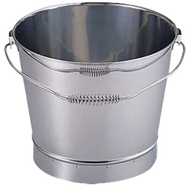 18-8 ステンレス 溶接バケツ バネ柄 13リットル - 調理器具のSHOKUBI