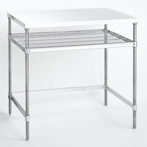 キャニオン 立ち作業用 ワークテーブルステンレス SUS304仕様 SWT7-612 奥行610×間口1,220mm - 調理器具のSHOKUBI