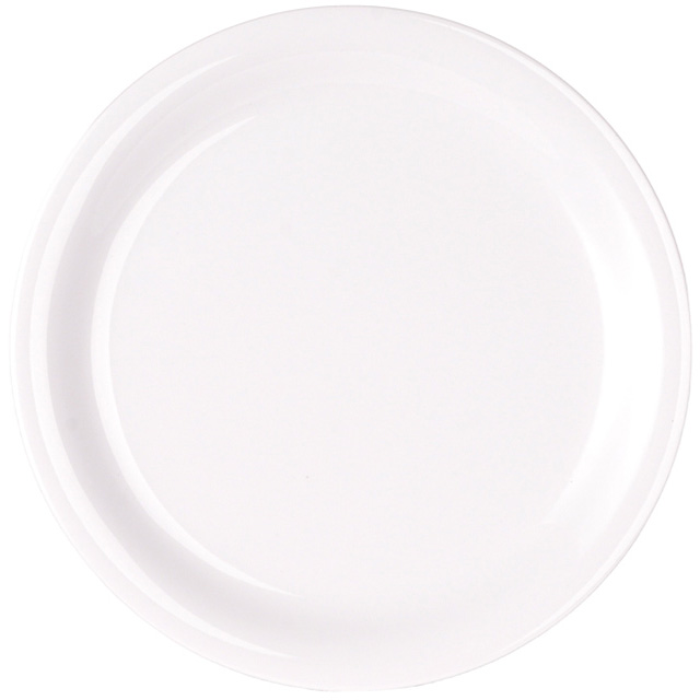 メラミン食器 リムプレート 16.5cm CR106W ホワイト - 調理器具のSHOKUBI