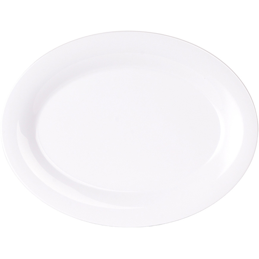 メラミン食器 オーバルプレート 30cm CR212W ホワイト - 調理器具のSHOKUBI