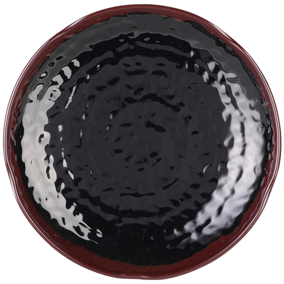 Thunder Group メラミン食器 天目 花渕丸皿 1810TM 27cm - 調理器具のSHOKUBI