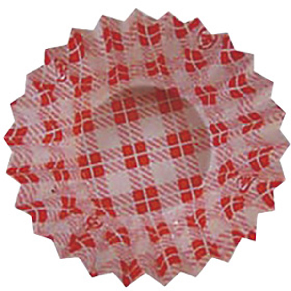 紙ケース ライトタイプ 赤チェック 5F 500枚 φ35mm - 調理器具のSHOKUBI