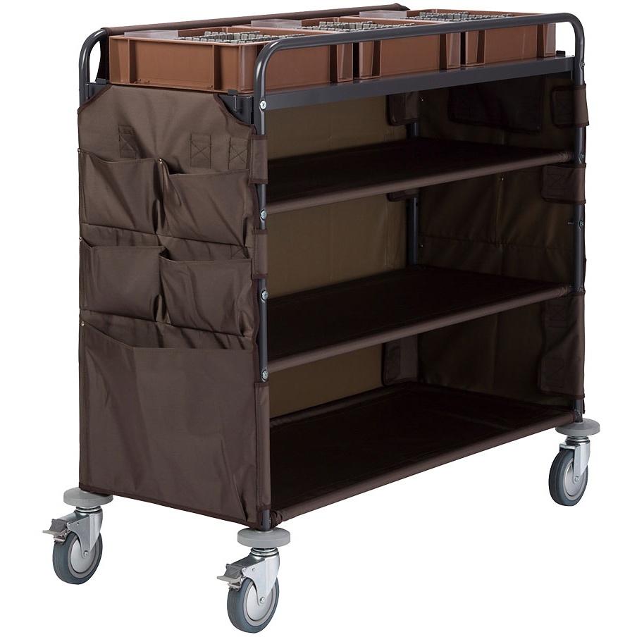 ホテルリネンワゴン L ブラウン - 調理器具のSHOKUBI