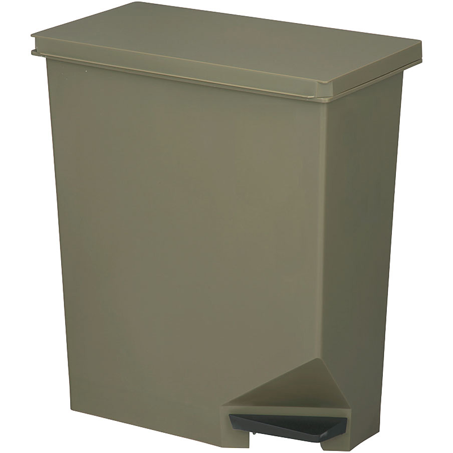 新輝合成 トンボ 棚下・カウンターにも置けるペダルペール 35 カーキグリーン - 調理器具のSHOKUBI