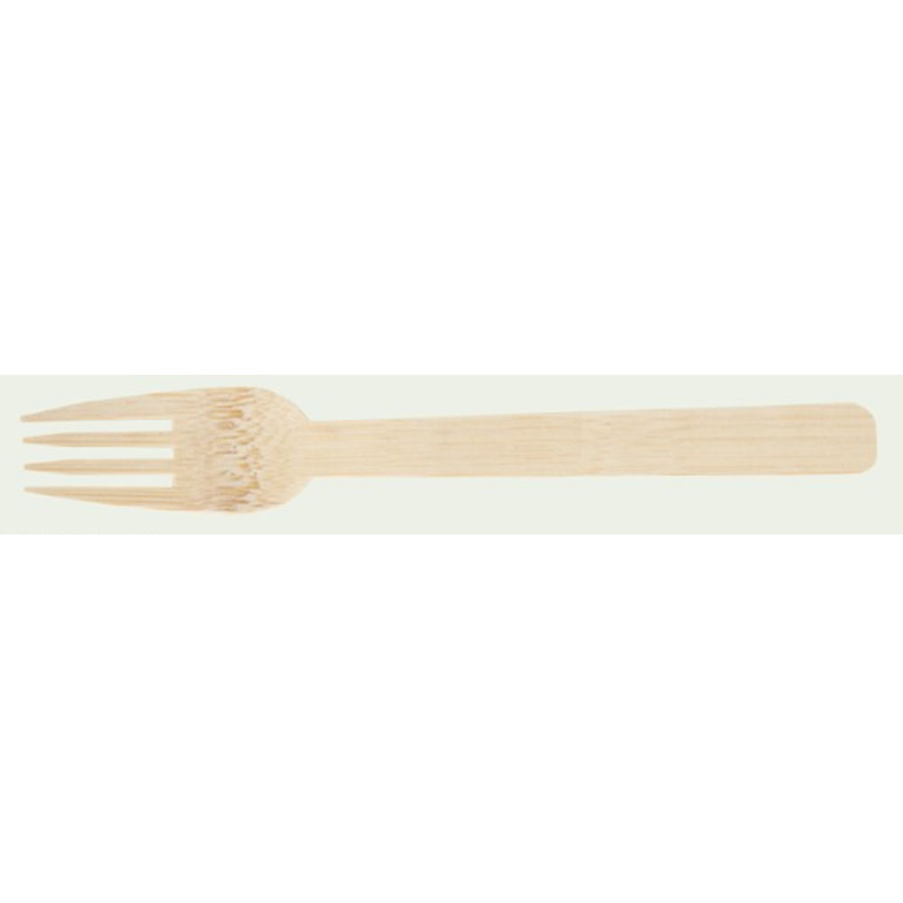 竹のワンウェイカトラリー ピロー包装 50本 フォーク - 調理器具のSHOKUBI