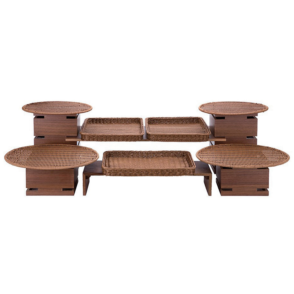 ウォールナットシリーズ×PPラタン ベーカリーセット ブラウン - 調理器具のSHOKUBI