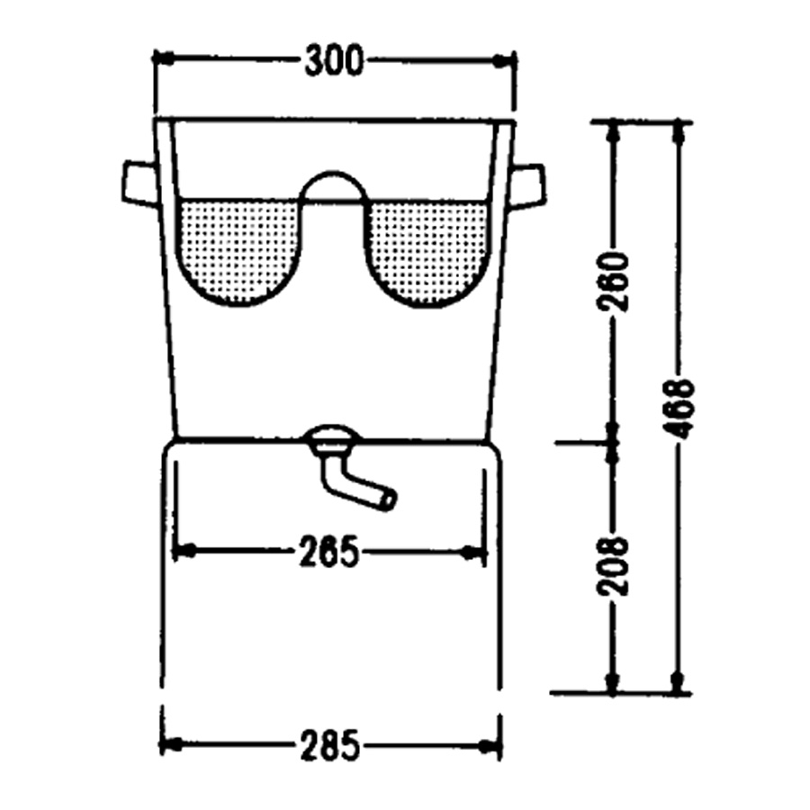 18-8 ステンレス バケット 3 スタンド式 とんがりダストバスケット式 13リットル 荒目 - 調理器具のSHOKUBI