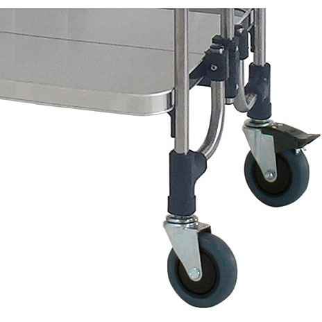 18-0 アボジワゴン 折りたたみ式 サイレントキャスタータイプ KEAW-4SE 933×505mm - 調理器具のSHOKUBI