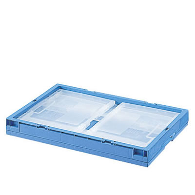 セキスイ 折りたたみコンテナ スタンダードタイプ OC-40L クリア×ブルー - 調理器具のSHOKUBI
