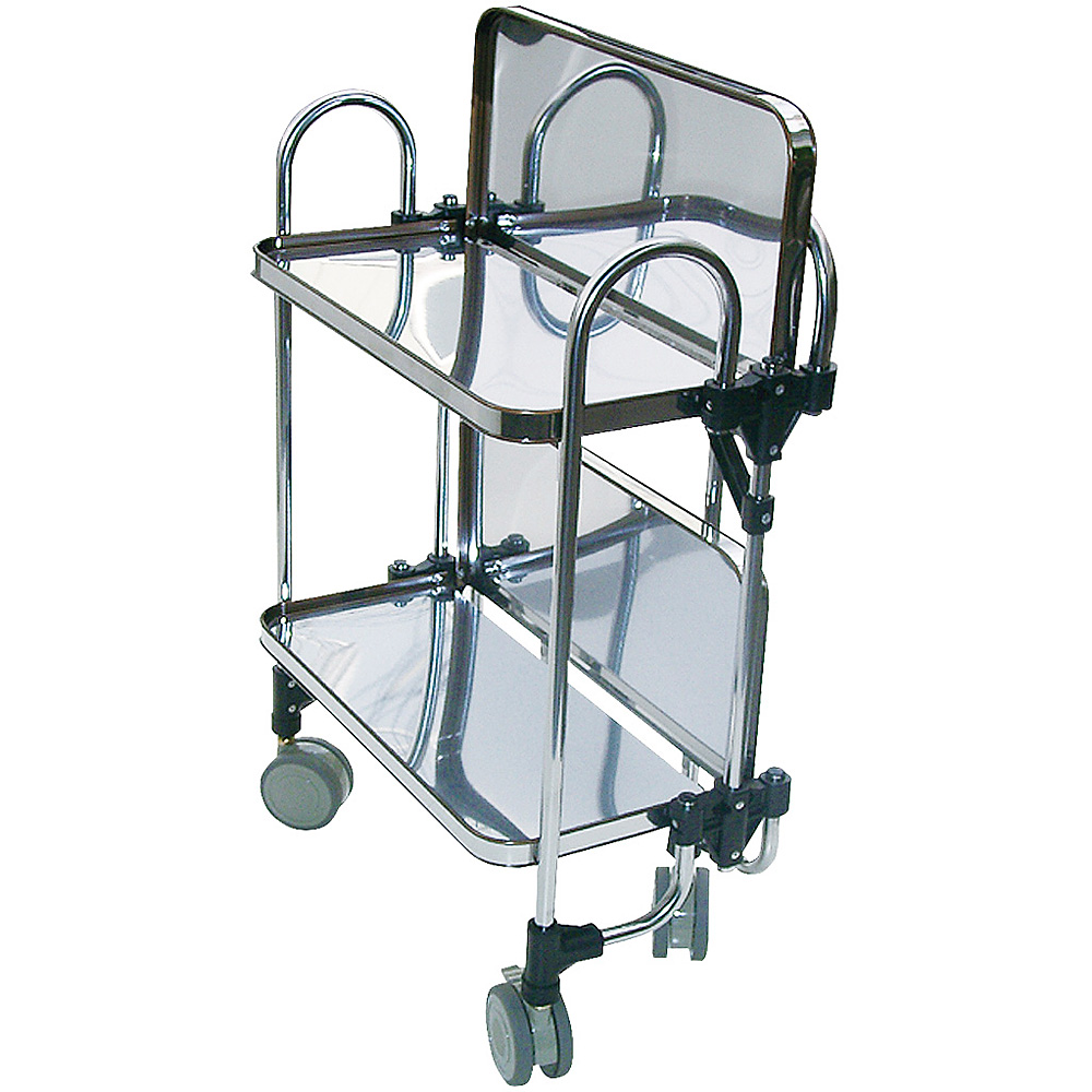 ステンレス折りたたみ収納ワゴン EKAW-4 4段W900mm - 調理器具のSHOKUBI