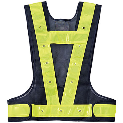 ベスト 多機能LEDベスト フリー 238099 紺・黄・赤 - 調理器具のSHOKUBI