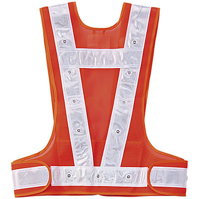 ベスト 多機能LEDベスト フリー 238100 橙・白・緑 - 調理器具のSHOKUBI