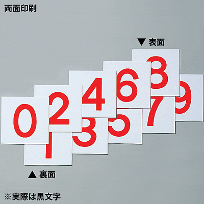 日本緑十字社 スチールケース 数字札 黒 100mm角 5枚1セット 228023 0～9 - 調理器具のSHOKUBI