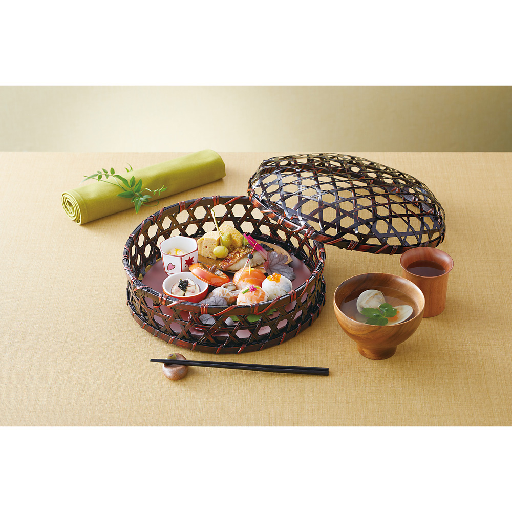 溜塗オードブル篭用蓋 9寸用 - 調理器具のSHOKUBI