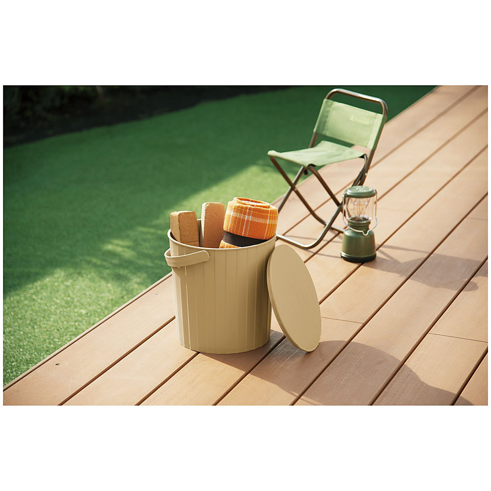 座れるマルチバスケット10型 カーキベージュ - 調理器具のSHOKUBI