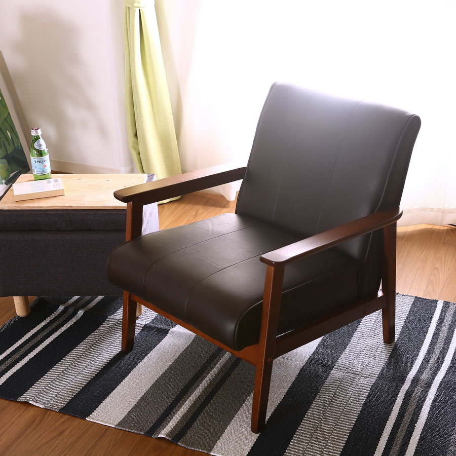 ラバーズ バイキャストPUソファー ダークブラウン 839 1P - 調理器具のSHOKUBI