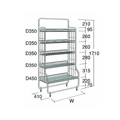 三洋スーパースタンド ライトスタンド BN-5段型 BN-15 W600mm - 調理器具のSHOKUBI
