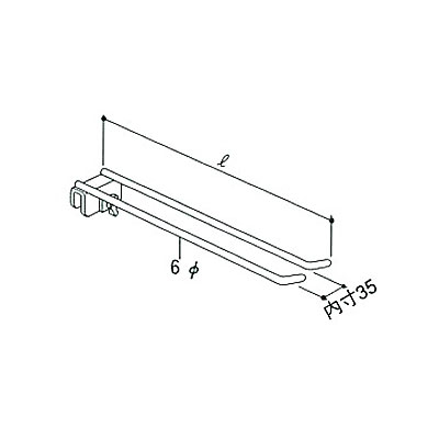 三洋スーパースタンド ダブルフック φ6mm UO-FW620 L200mm - 調理器具のSHOKUBI