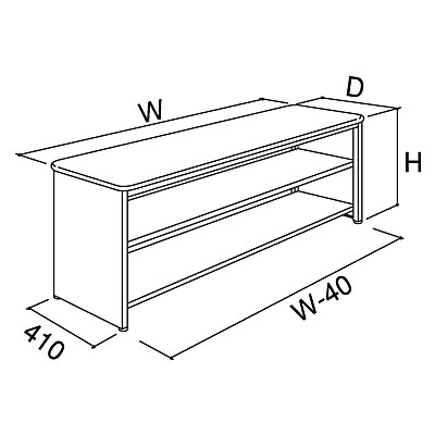カウンター台 H800mm RSC-120NH W1200×D600mm - 調理器具のSHOKUBI